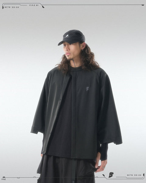 PRE - SEASON —S24 PS-01T-1 Sukkiri Open Chest T-shirt (Black) – OCTO GAMBOL
